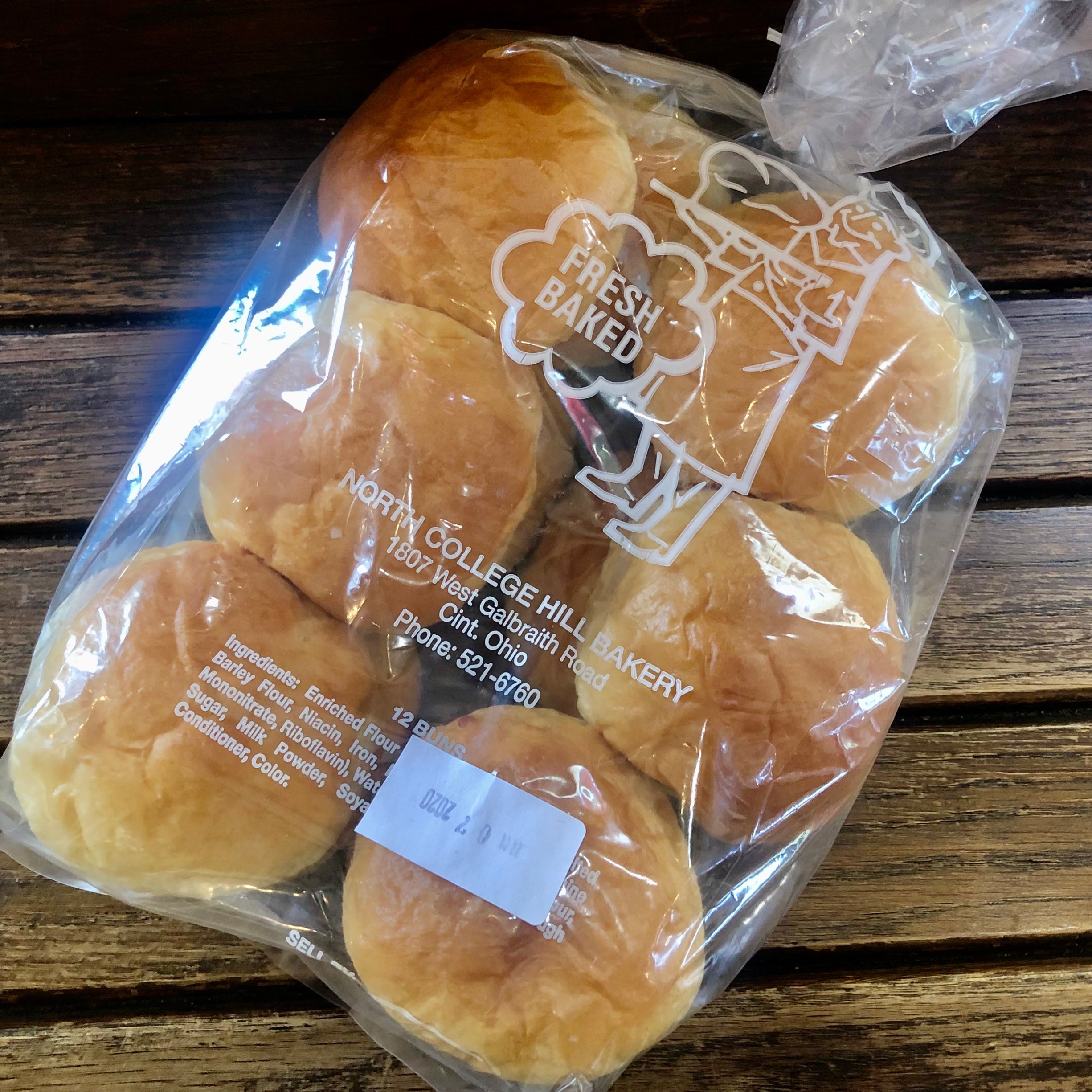 North College Hill Bakery Hamburger Buns